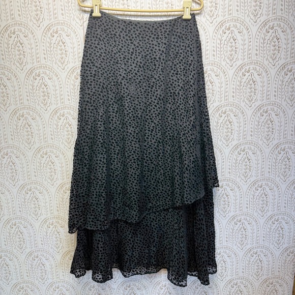 Boden | Skirts | Boden Maxi Skirt Womens Size 4 Black Velvet Devore ...